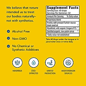 NORTH AMERICAN HERB & SPICE Black Seed Oil Absorb-Max TQ - 2 fl. oz. - Sublingual Mycellized Drops - Immune Support & Digestive Health - Oil of Oregano - Non-GMO - 52 Total Servings
