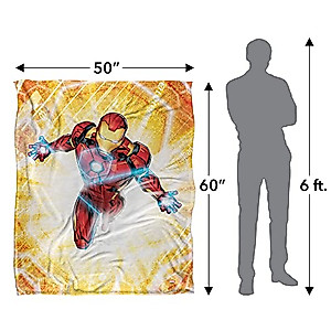 Marvel Iron Man Highly Rendered Silky Touch Super Soft Throw Blanket 50" x 60"