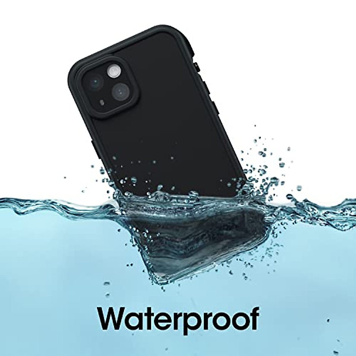 OtterBox FRĒ Series Waterproof Case with MagSafe (Designed by LifeProof) for iPhone 14 Plus - Black