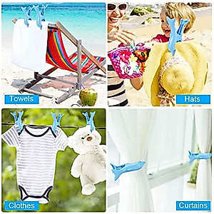 SCNWQ 6PCS Beach Towel Clips Outdoor Fashion Style Towel Holders for Beach Chairs or Pool Fence During Your Cruise-Beach Vacation Essentials to Keep Your Cloth or Towel from Blowing.