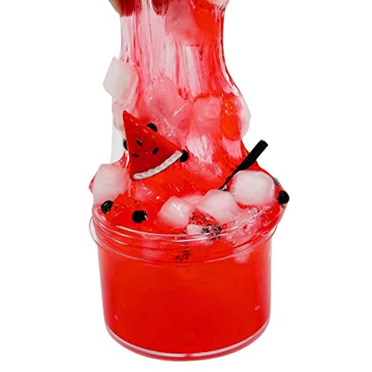 2 Pack Kit Jelly Cube Crunchy Slime Ocean Blue and Red Jelly Cube Slime.Snowflake Polar Bear, Watermelon for Gift Bags.Stress Relief Toys,Christmas Stocking fillers for Girls and Boys