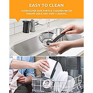 GDOR Juicer with 800W Motor, Juicer Machine with Big Mouth 3” Feed Chute, Dual Speeds Juice Maker for Fruits and Veggies, Anti-Drip Function Centrifugal Juicer, Include Cleaning Brush, BPA-Free, White