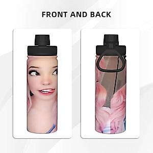 Eevikion Belle Artist Delphine Stainless Steel Insulated Tumbler Sports Water Bottle Hot and Cold Travel Cup 18oz