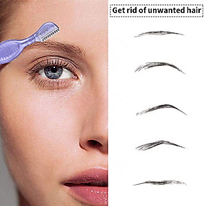 Fciqven 15 Pcs Eyebrow Razors,Multipurpose Face Razors Grooming Shavers with Precision Cover for Women And Men, Professional Makeup Face Care Tools