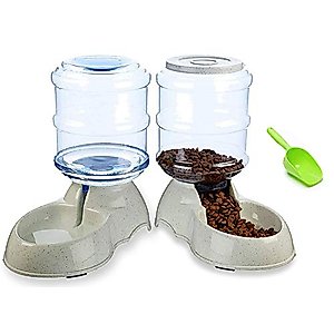 Pet Feeding Solution Automatic Cat & Dog Cafe Feeder and Water Dispenser in Set with Food Scoop - Ito Rocky 6-Meal Automatic Food Dispenser for Small/Middle Puppy and Kitten