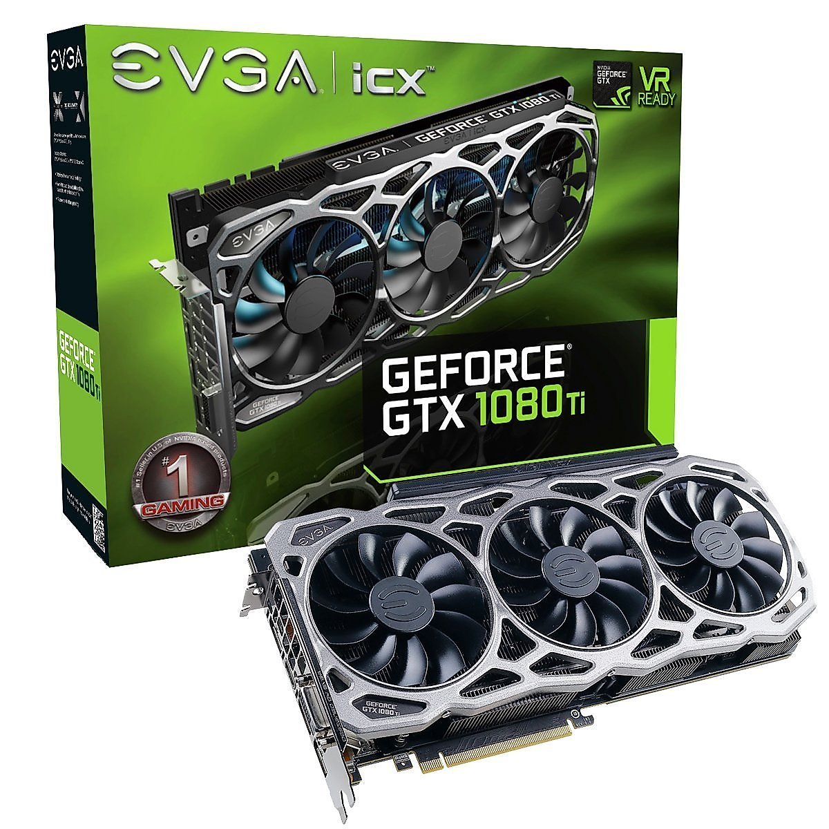 EVGA GeForce GTX 1080 Ti FTW3 Gaming, 11GB GDDR5X, iCX Technology - 9 Thermal Sensors & RGB LED G/P/M, 3X Async Fan Control, Optimized Airflow Design Graphics Card 11G-P4-6696-KR (Renewed)