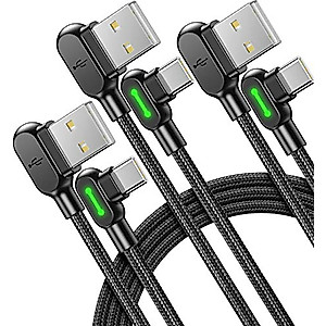 Mcdodo USB C Cable, 【3 Pack 3.1A】 Quick QC 3.0 Fast Charging USB Type C Cable, (1.6+4+10ft) Phone Charger Cord for Samsung Galaxy S21 S20 S10 S9 S8 Plus Note LG Google Pixel OnePlus Huawei Xiaomi etc.