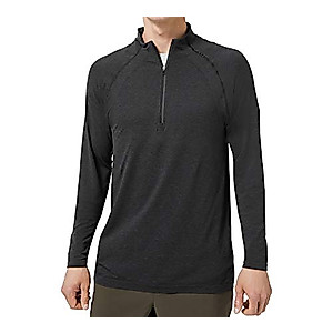 Lululemon Athletica Mens Metal Vent Tech 12 Zip Long Sleeve Shirt (Deep Coal, M),Medium