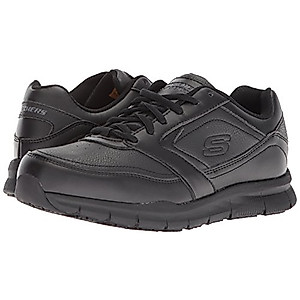 Skechers womens Nampa-wyola Food Service Shoe, Black Polyurethane, 8 US