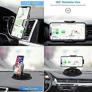 dosili Cell Phone Vehicle Mount,Dashboard Beanbag Friction Mount ,2 in 1 Dashboard Mount and Car Air Vent Holder ,for iPhone Android and Other Smartphones