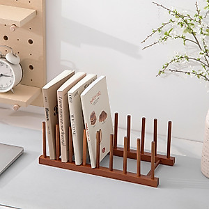 HBlife Teak Dish Plate Bowl Cup Book Pot Lid Cutting Board Drying Rack Stand Drainer Storage Holder Organizer Kitchen Cabinet（Keep Dry）