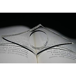 Clear Page Spreader (Medium - 21.5 mm) Thumb Ring Page Holder - Transparent Thumb Bookmark - Reading Accessories Gifts for Readers, Book Lovers Gifts, Bookworm Gifts, Literary Gifts - Book Accessories