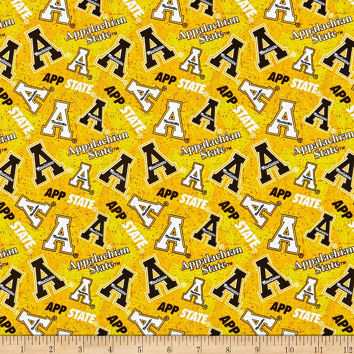 NCAA Appalachian State Mountaineers Tone on Tone Cotton Multi, Fabric by the Yard