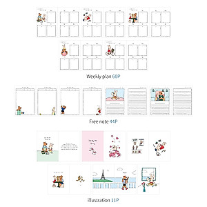 Monolike Happy and Lucky Diary 6 Month Planner, Love letter - Academic Planner, Weekly & Monthly Planner, Scheduler