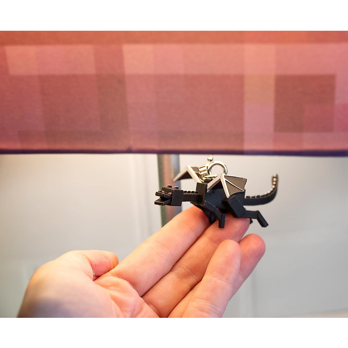 Minecraft Nether Portal Desk Lamp with Ender Dragon Pull