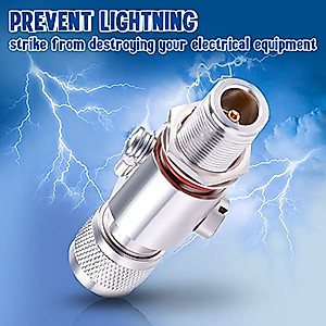 Bingfu N Type Lightning Arrestor 0-6GHz N Male to N Female Low Loss Coaxial Surge Protector