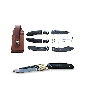 RELIC Skills | DIY Folding Knife Making Kit - Made in the USA - Gifts for Dad - Manly Gifts - Wood & Leather - New Fathers - Tools & Accessories - Camping - Family Gifts - Boys - Girls
