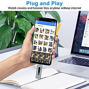 3-in-1 128GB Flash Drive, USB 3.0 Flash Drive for Android Phones/Tablets/PC/Mac, OTG External Data Storage Thumb with 3 Ports (USB C, microUSB, USB-A) for Samsung Galaxy and More