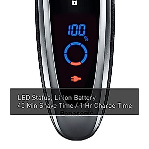 Panasonic Arc5 Electric Razor for Men, 5 Blades Shaver and Trimmer - Sensor Technology, Automatic Clean and Charge Station, Wet Dry, Silver