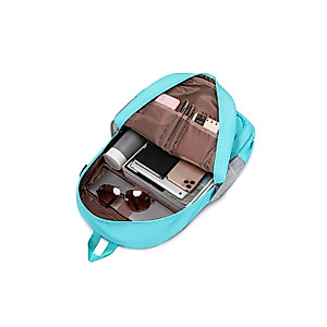 Wadirum Cute School Backpack Set for Teen Girls Fashion School Bookbag Set Blue