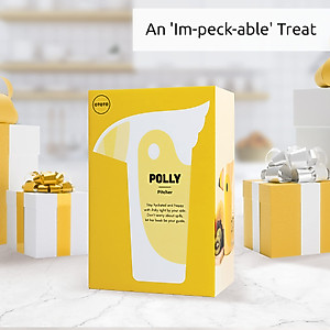 Polly Toucan Pitcher 25 Oz Yellow by OTOTO - BPA free Water Pitcher - 2 Litre (25 Oz) Pitchers for Iced Tea