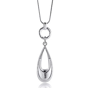 welbijoux Long Necklaces for Women Waterdrop Pendant Sweater Layered Y Statement Bohemian Silver Chain Necklace with Gifts Box Jewelry