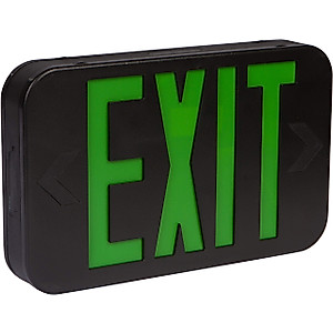 Morris Products 73017 LED Exit Sign, Green LED Color, Black Housing by Morris Products