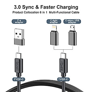 BUDI Multifunctional 9 in1 SD Card Reader Cable and USB 3.0 TF/SD Type-C with OTG Adapter for iPhone Android and Computer Memory Stick Plug and Play (Upgrade Version)