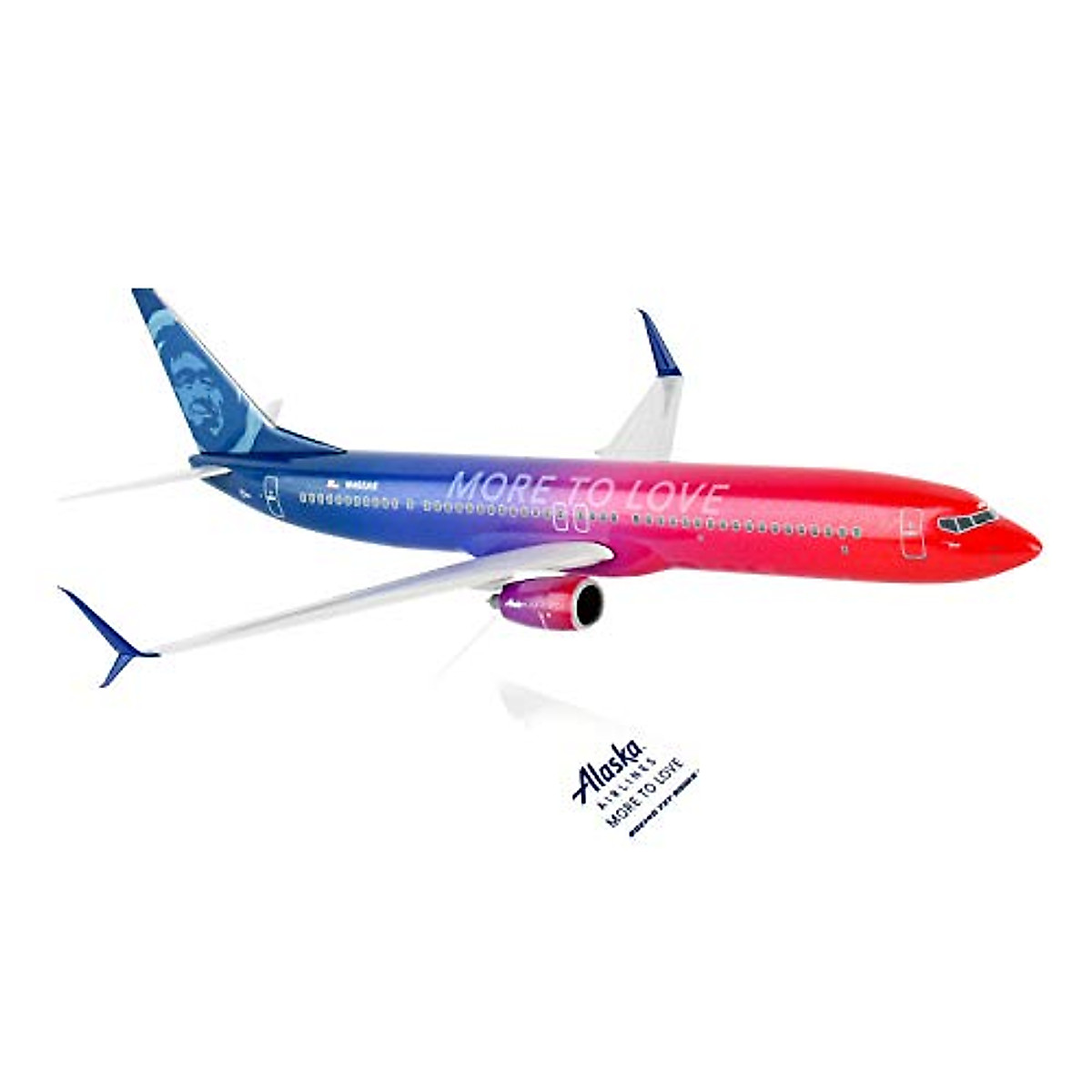 Daron Skymarks SKR913 Alaska Airlines 737-900ER 1/130 Scale More to Love Livery Airplane Model