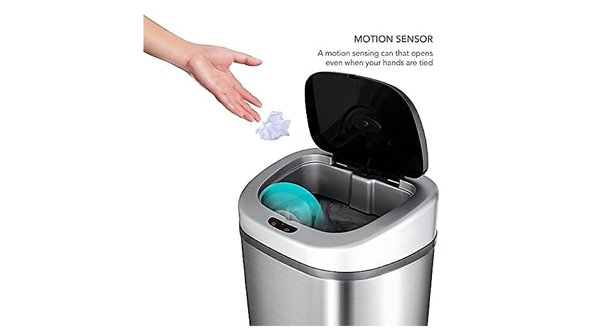 Touchless Kitchen Trash Can with Sensor & Odor Lock - 21.1 Gallon