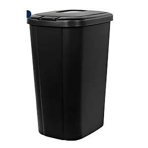 Generic 13.3 Gallon Trash Can, Plastic Touch Top Kitchen Trash Can, Black