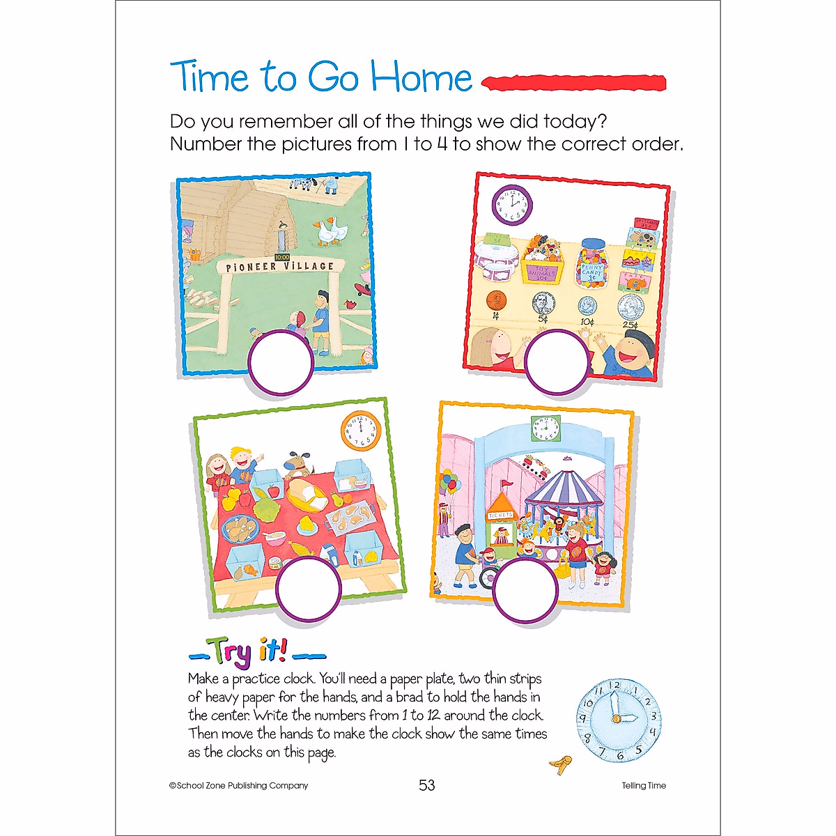 School Zone - Kindergarten Super Scholar Workbook - 128 Pages, Ages 5 to 6, Shapes, Colors, Beginning Sounds, Identifying Patterns, and More