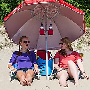 Wondershade Portable Sun Shade Umbrella, Lightweight Adjustable Instant Sun Protection - Red