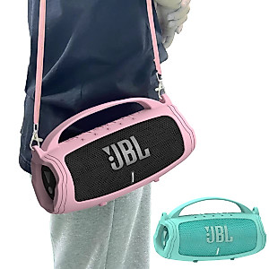 Silicone Cover Case for JBL Charge 5 Portable Bluetooth Speaker, Protective Skin Case for JBL Charge 5 Portable Bluetooth Speaker Accessories(Only Pink Case)