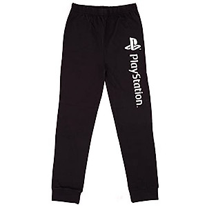 PlayStation Pajamas Boys Kids Long Sleeve Black Controller T Shirt Bottoms 7-8 years