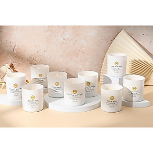 Natural Scented Hand-Poured Soy Candle | Aromatherapy Scents for Home | Elegant Gift for Men & Women | Non-Toxic Highly Fragranced | 8oz Jar Candle | Beach Linen