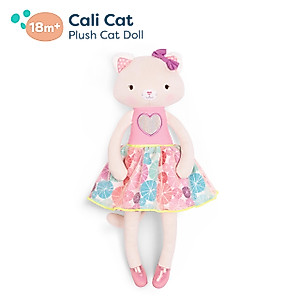 B. toys- B. sofities- 15" Plush Cat- Soft & Cuddly Plush Cat Doll – Stuffed Plush Animal Toy - Washable – Tippy Toes – Cali Cat –18 Months +