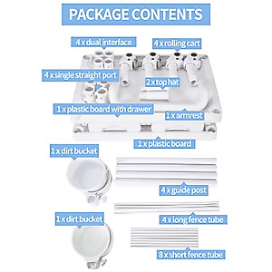 2 Tier Medical Beauty Cart, Heavy Duty Salon Trolley with 360° Swivel Wheels and Dirt Bucket Drawer Storage Organizer for Hospital Dental Clinic Spa Esthetician