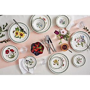Portmeirion Botanic Garden Soup Bowl | Set of 6 Bowls with Assorted Motifs | 8.5 Inch | Made from Fine Earthenware | Microwave and Dishwasher Safe | Made in England