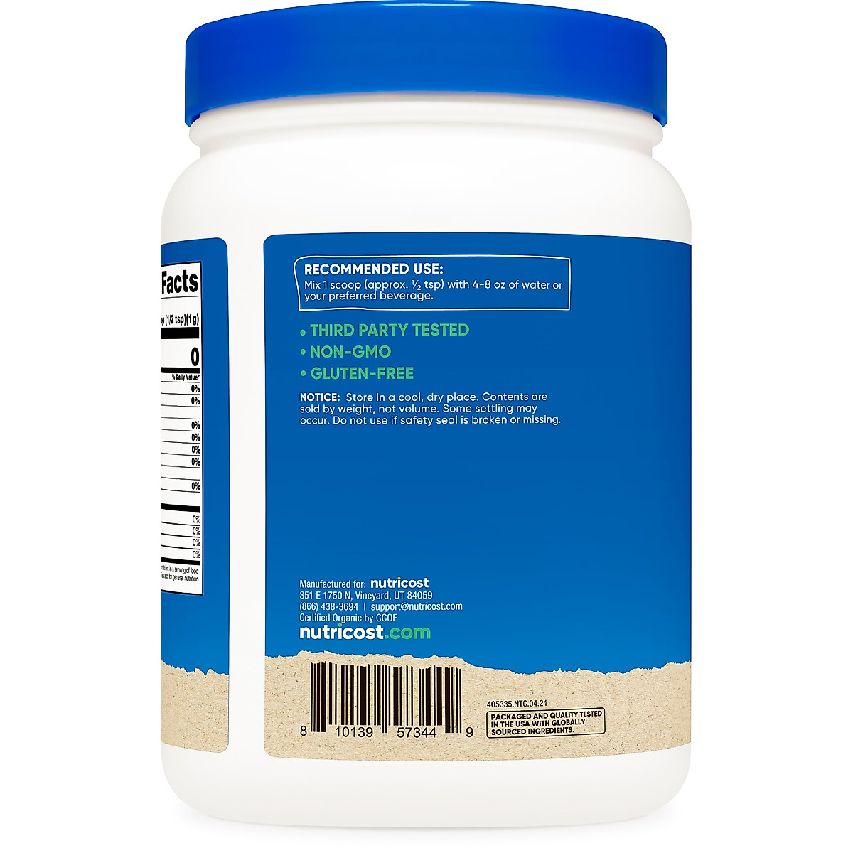 Nutricost Organic Kale Powder 1LB - All Natural, Non-GMO, Gluten Free, Certified USDA Organic Kale