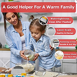 Pastry Cutter Dough Scraper Dough Cutter Scraper Tool Kitchen Pastry Blender,Stainless Steel Pastry Cutters Heavy Duty Dough Cutter for Kitchen Baking Tools,Comfortable and Dishwasher Safe (Black)