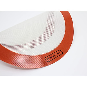 Round Silicone Baking mat for Cakes, Pastry, pies, 0.75 MM Thick, Reusable Baking Liner, Non-Stick, Easy Clean, Professional Grade (2, 8" Round)