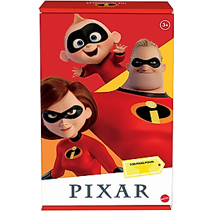 Mattel Disney Pixar The Incredibles Dash Action Figure 3.5-in with 2 Jack-Jack Figures 2.2-in and 2.4-in, Movie Character Toys Highly Posable with Authentic Design, Kids Gift for Ages 3 Years Old & Up