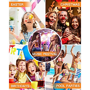 Lictin Glitter Tattoo Set - 24pcs Cosmetic Glitter Tattoo Set Tattoo Stencils Glitter Tattoos Temporary Tattoo Template Set with 117 Stencils, 2 Glue, 5 Brushes