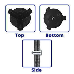 Tri-Fold Exploding Large Head Aluminum Pop Blind Rivets 3/16'' * 4/5'' Long Grip Solid Rivets Used For Industries Automobiles Kayak Sailboat & Furniture 50 Pieces Black