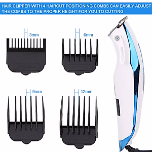 EVTSCAN Men's Electric Razors, Hair Cutting Kit Professional Hair Clipper Adult Child Haircut Trimmer Set 220V, Wet & Dry Hair Trimmer, Home & Travel
