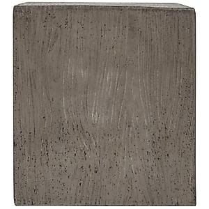 SAFAVIEH Outdoor Collection Cube Modern Dark Grey Concrete Accent Table (Fully Assembled)