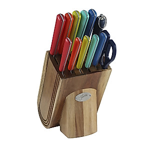 Cambridge Silversmiths Merengue 13-Piece Fiesta Cutlery Set with Block