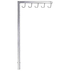 SSWBasics Interchangeable J-Hook Chrome Straight Arm for Clothing Rack - Set of 2