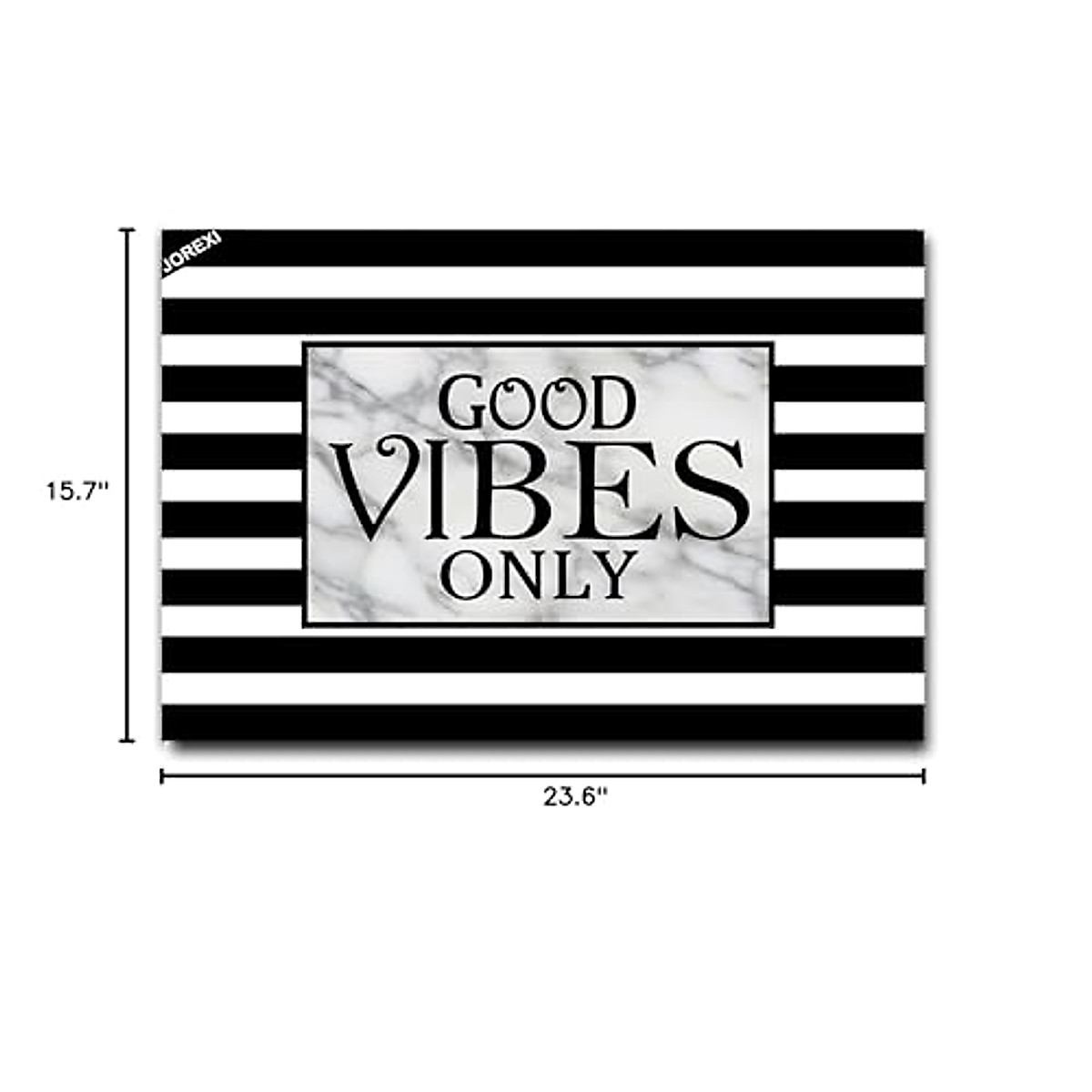 Funny Doormat,Good Vibes Only Door Mat,Garden Outdoor Indoor Entrance Mat Anti-Slip Rubber Front Door Kitchen Home Backing Doormat